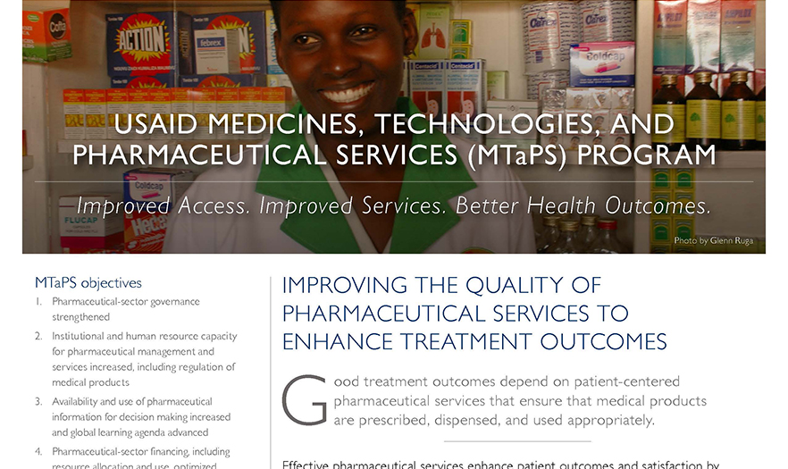 Improving the Quality of Pharmaceutical Services to Enhance Treatment ...
